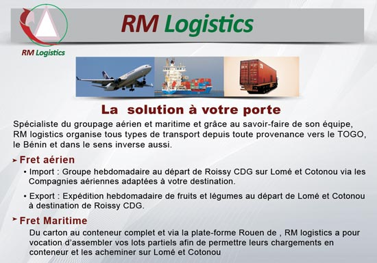 RM LOGISTICS - Transport aérien