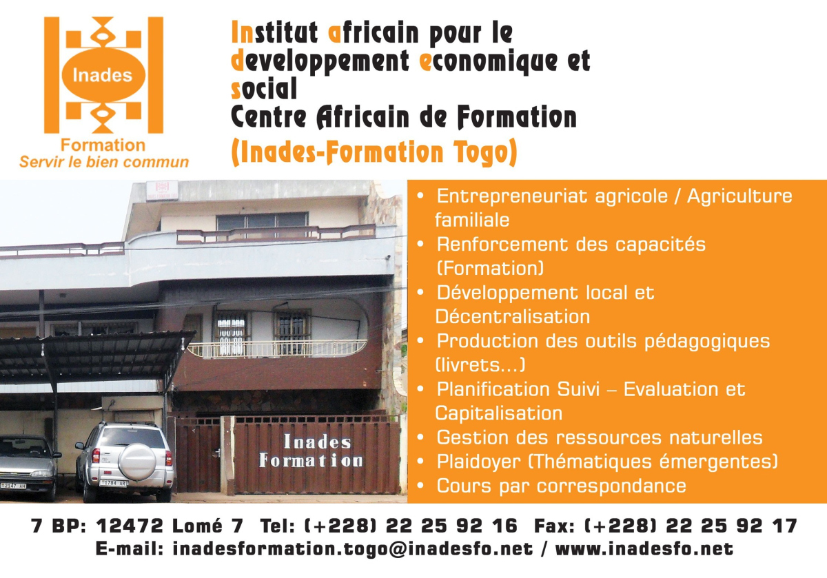 INADES-FORMATION (INSTITUT AFRICAIN POUR LE DEVELOPPEMENT ECONOMIQUE ET ...