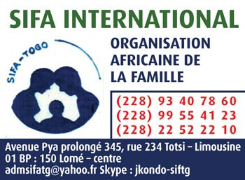 SIFA INTERNATIONAL (ASSOCIATION SOUTIEN AUX INITIATIVES FAMILIALES TOGO ...