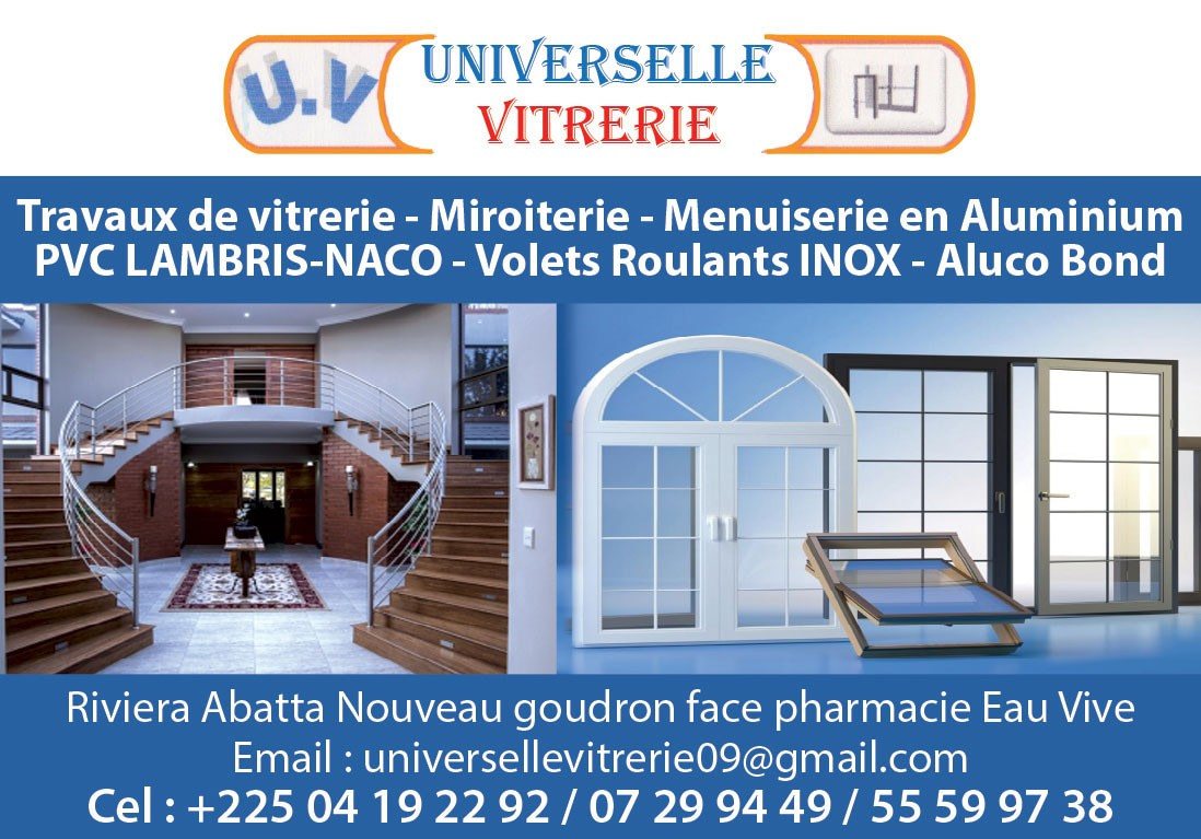 UNIVERSELLE VITRERIE SARL - Menuiserie aluminium