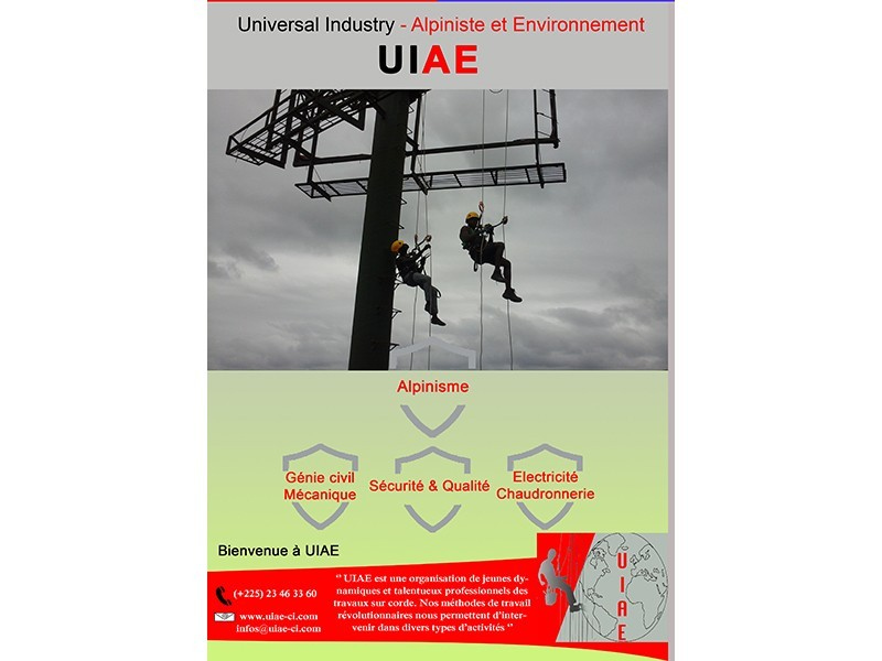 UIAE (UNIVERSAL INDUSTRY-ALPINISTE ET ENVIRONNEMENT) - Nettoyage industriel