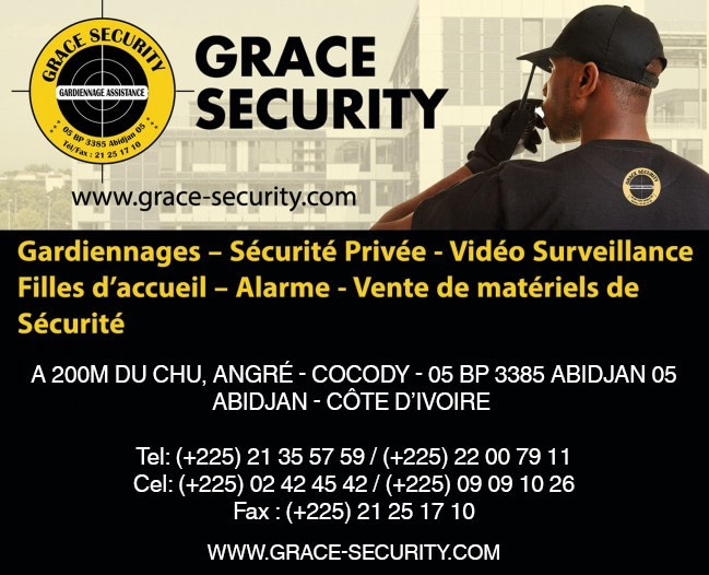 GRACE SECURITY : matériel équipement de sécurité en Côte d'Ivoire