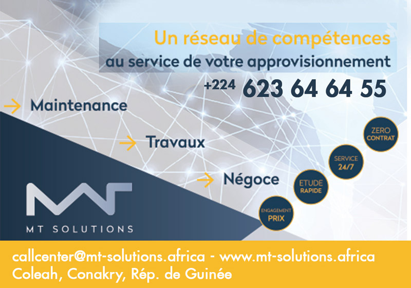 MT SOLUTIONS Guinée : experte dans l’importation d'équipements divers ...