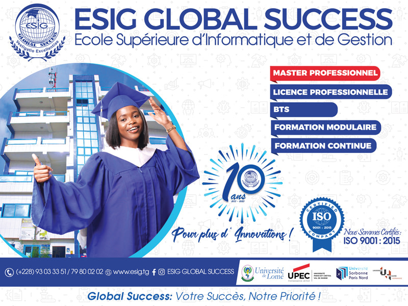 ESIG GLOBAL SUCCESS Togo : Enseignement supérieur, Université, Lomé