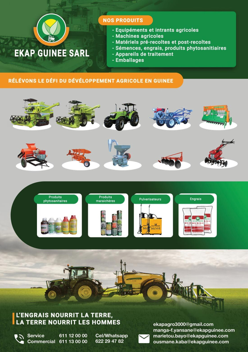 EKAP AGRO INDUSTRIE GUINEE SARL : Agroalimentaire, agro-industrie