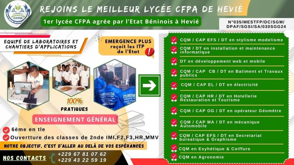 CFPA EMERGENCE PLUS a posté sur GoAfrica Online