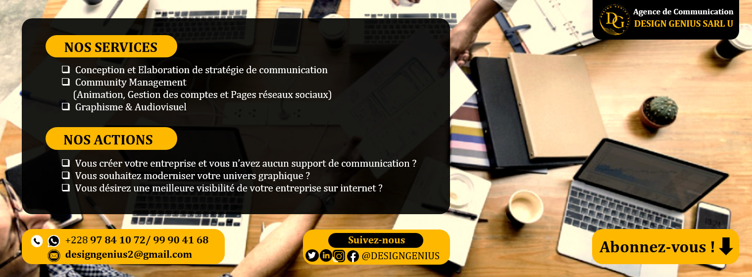 AGENCE DE COMMUNICATION DESIGN GENIUS SARL U - Agences de communication
