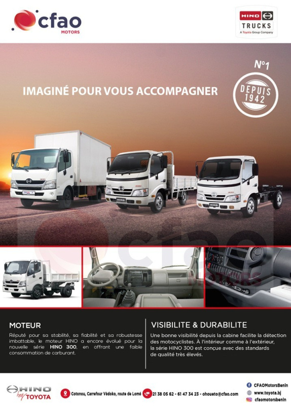CFAO MOTORS BENIN : Concessionnaires automobiles et moto Cotonou Benin
