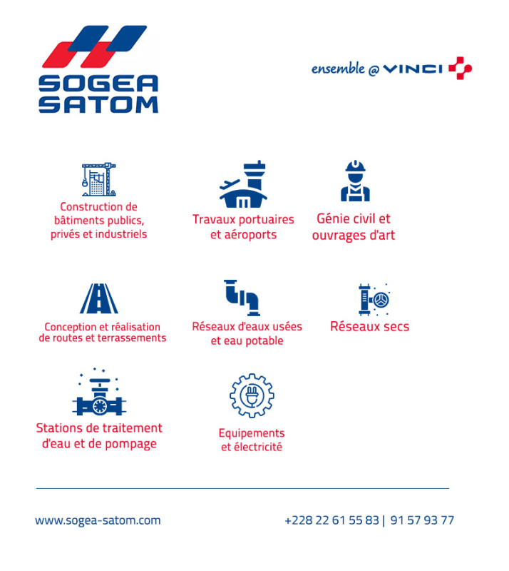 SOGEA SATOM TOGO : Bâtiment et travaux publics (BTP), Lomé