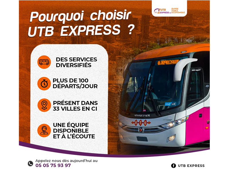 UTB EXPRESS : courrier express, Abidjan Côte d'ivoire
