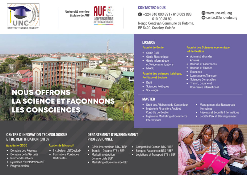 UNIVERSITÉ NONGO CONAKRY - Enseignement supérieur - Université