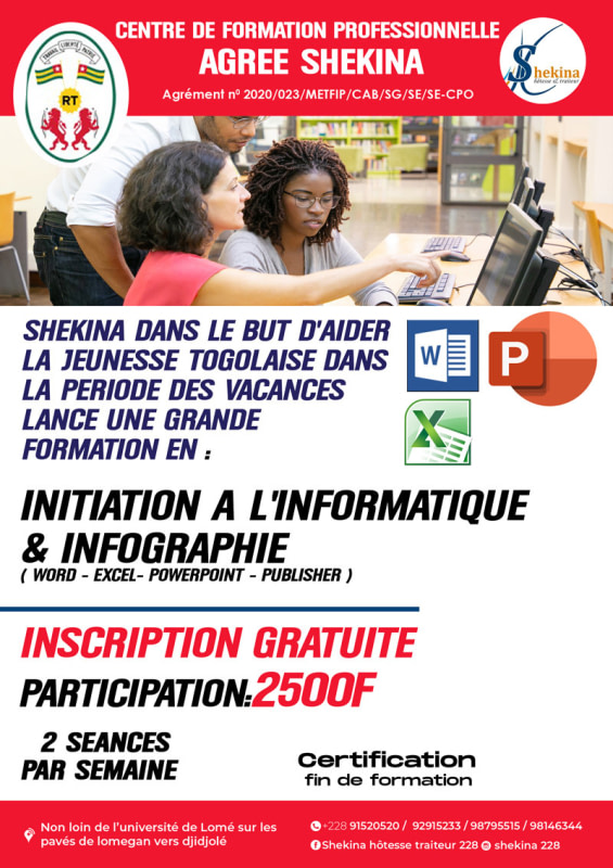 CENTRE DE FORMATION PROFESSIONNELLE AGREE SHEKINA - Formation professionnelle