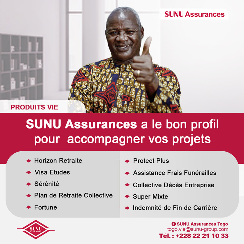 SUNU ASSURANCES TOGO : Assurances, Lomé