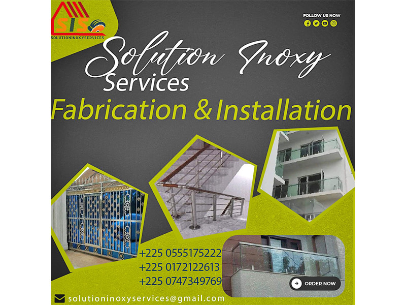 SOLUTION INOX MULTISERVICES: acier inoxydable Abidjan, Côte d'ivoire