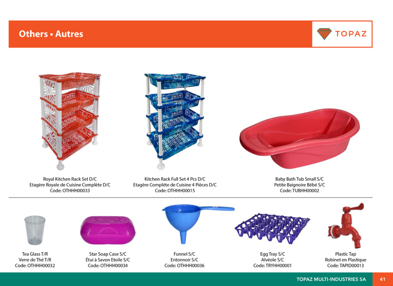 TOPAZ MULTI INDUSTRIES SA - Industrie plastique