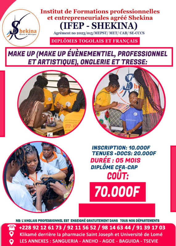 CENTRE DE FORMATION PROFESSIONNELLE AGREE SHEKINA - Formation professionnelle