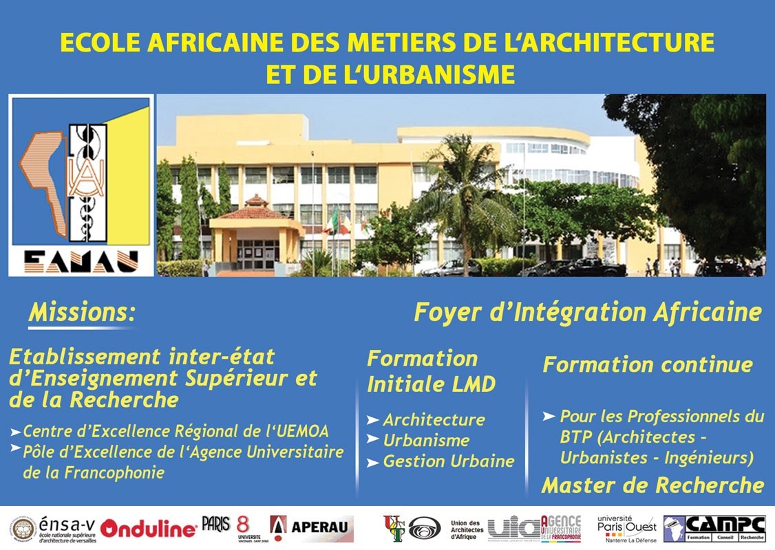 EAMAU (ECOLE AFRICAINE DES METIERS DE L'ARCHITECTURE ET DE L'URBANISME ...