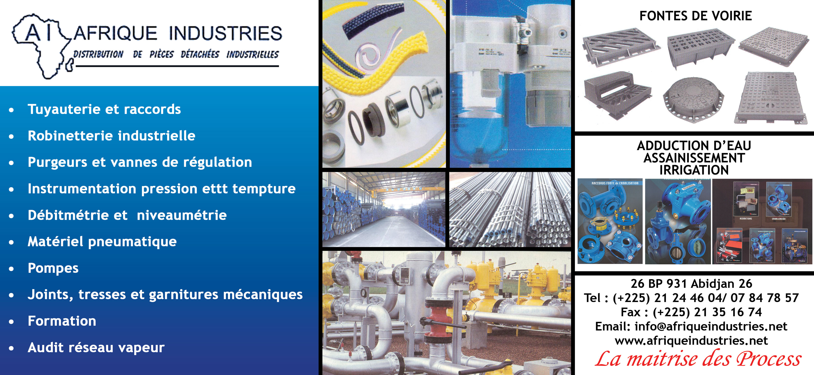 AFRIQUE INDUSTRIES - Matériels et équipements industriels