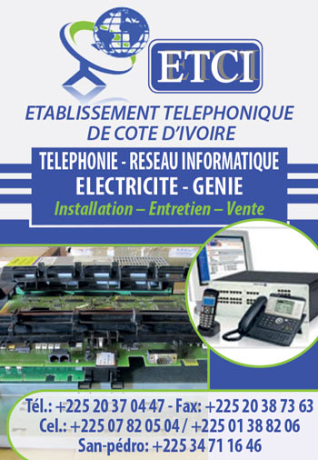 ETCI (ETABLISSEMENT TELEPHONIQUE DE COTE D'IVOIRE) - Télécommunications