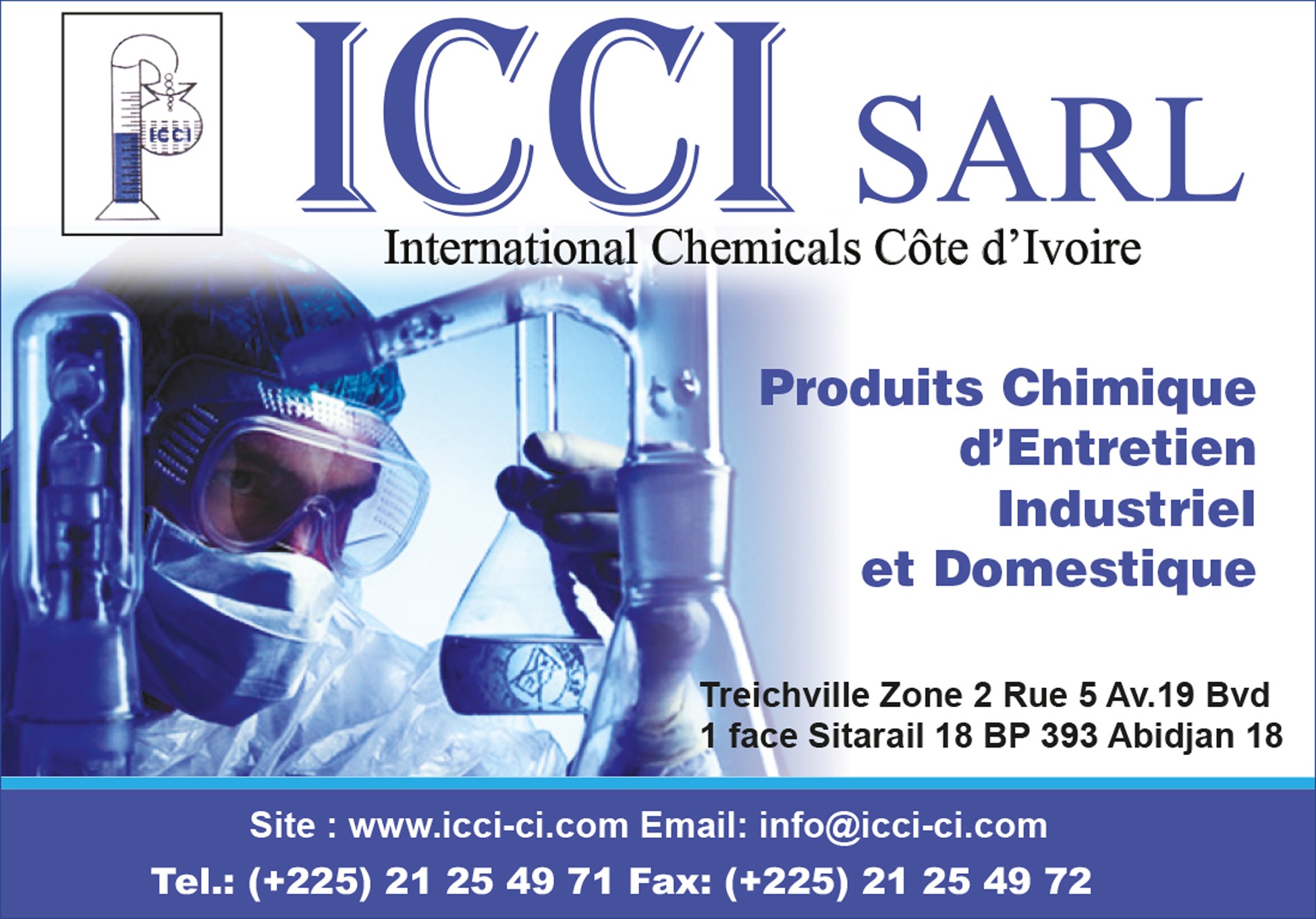 ICCI SARL (INTERNATIONAL CHEMICALS COTE D'IVOIRE) - Produits chimiques