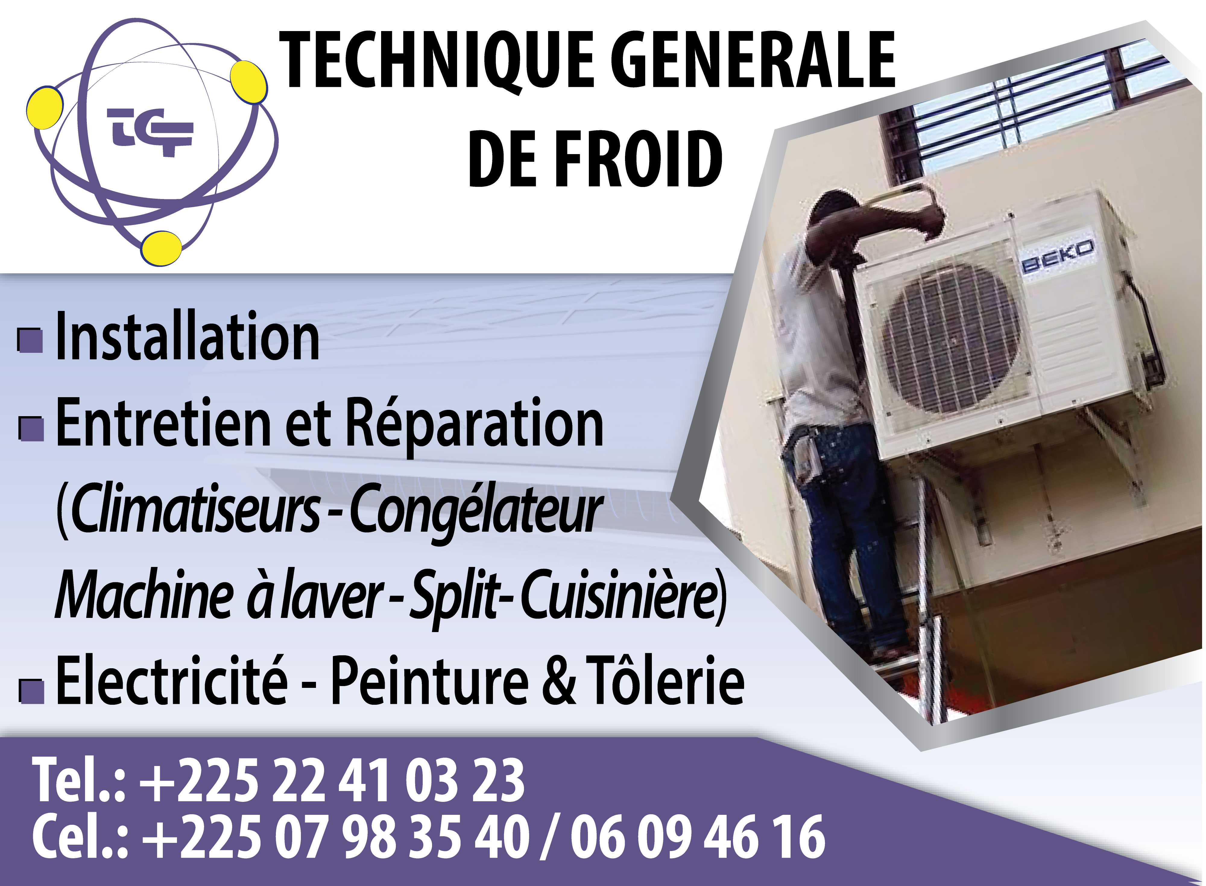 Technique général du Froid Côte d'Ivoire : Froid, Climatisation