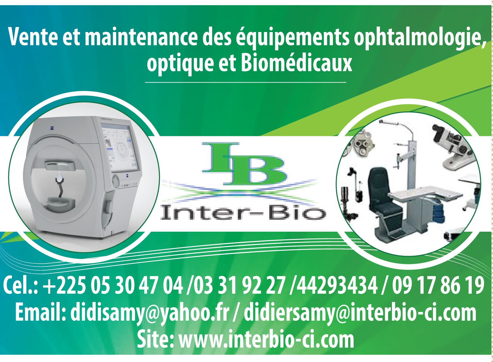 INTER BIO SARL - Equipements médicaux