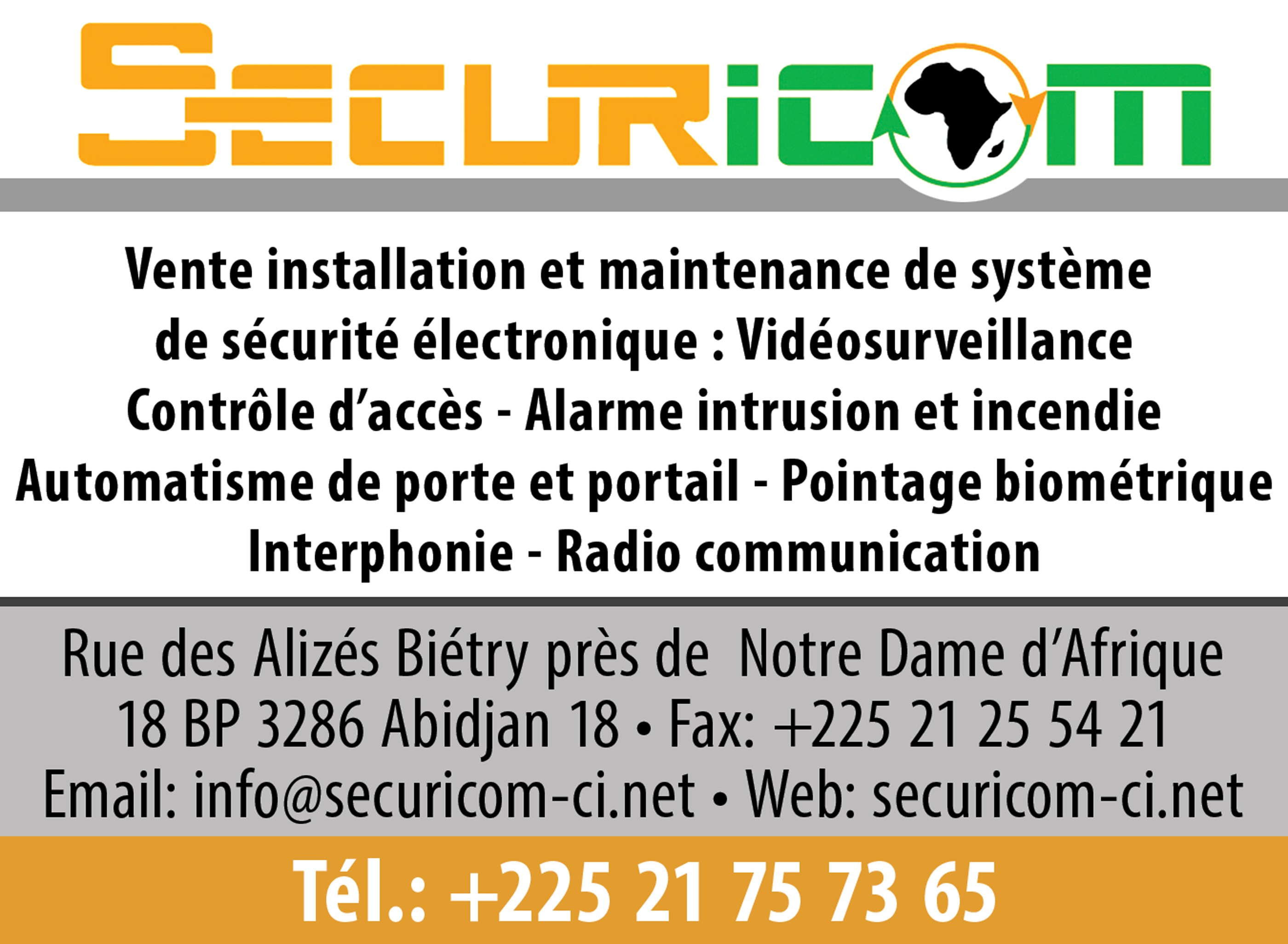 SECURICOM - Matériels et équipements de sécurité