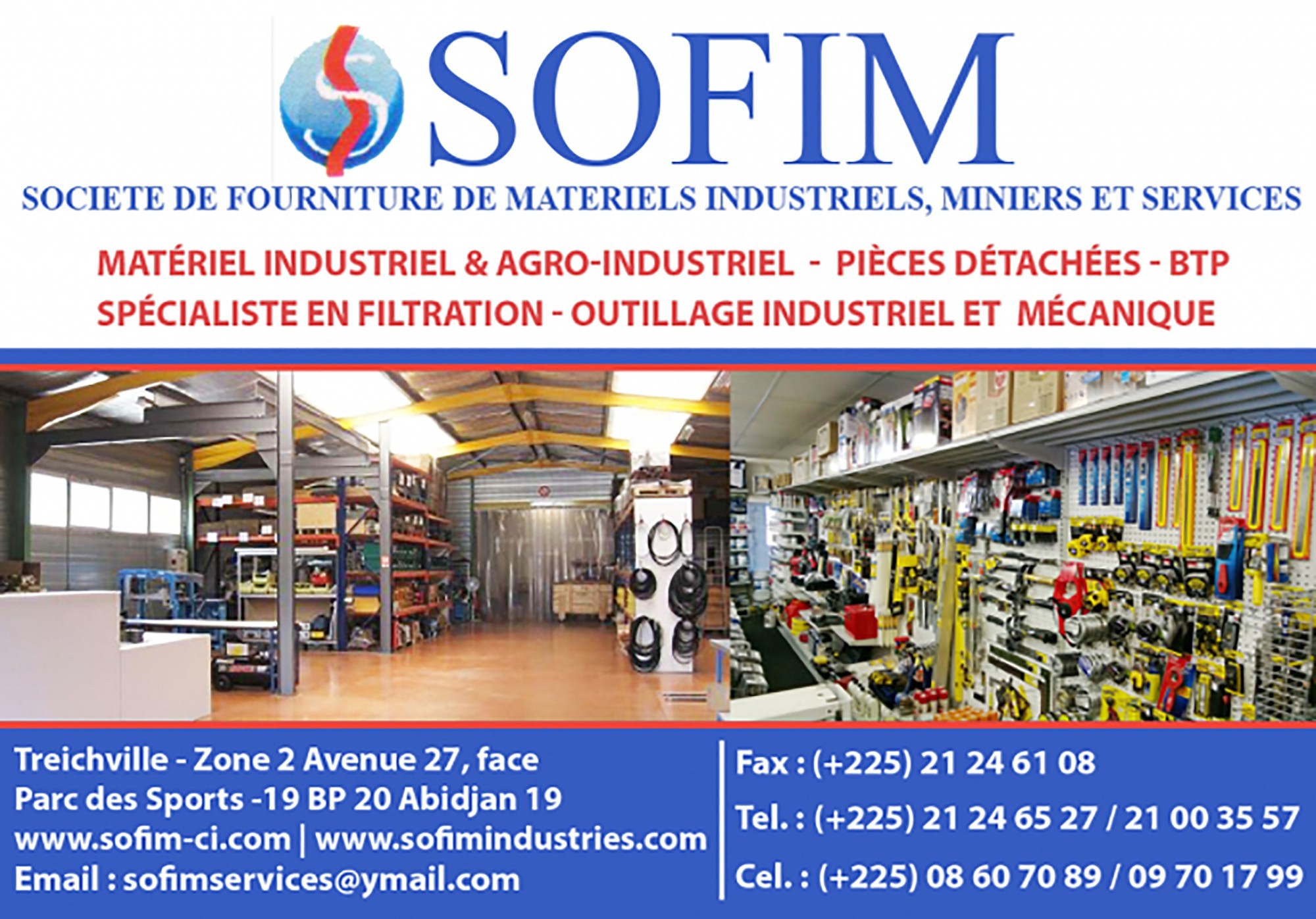 SOFIM (SOCIETE DE FOURNITURE DE MATERIELS INDUSTRIELS MINIERS ET SERVICES) - Matériels et ...
