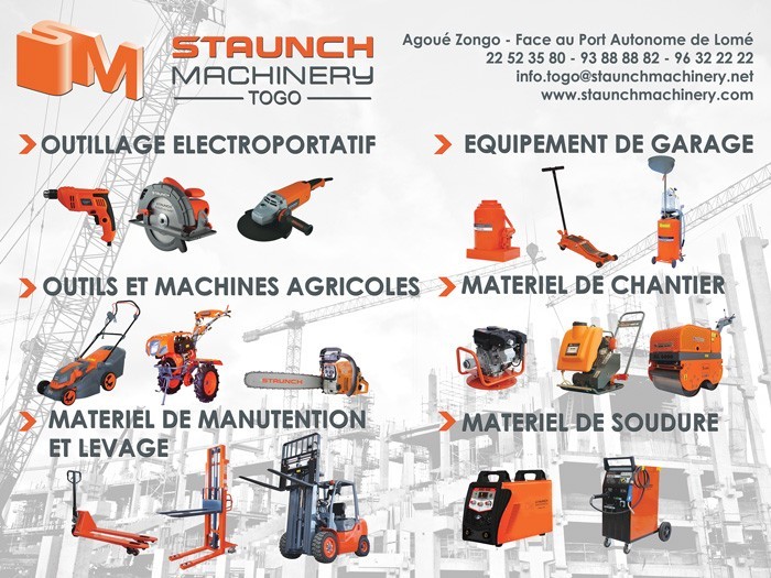 STAUNCH MACHINERY TOGO: Bâtiment, construction, matériels de btp, Lomé