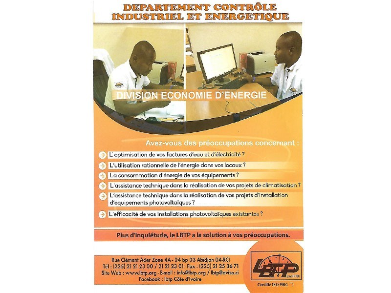 LBTP Côte d'Ivoire : Laboratoires BTP