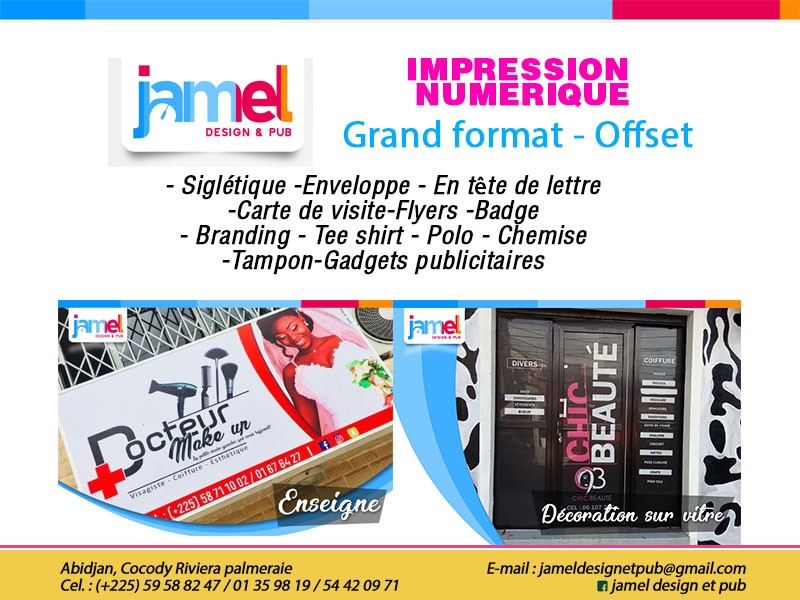JAMEL DESIGN & PUB Côte d'Ivoire : spécialisée dans l’Impression ...