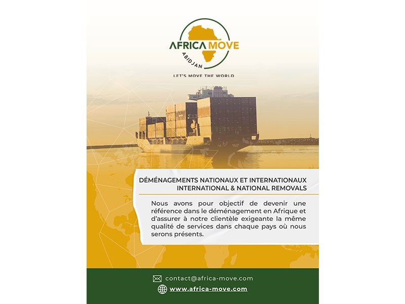 AFRICA MOVE ABIDJAN Côte d'Ivoire : Déménagement, garde meuble
