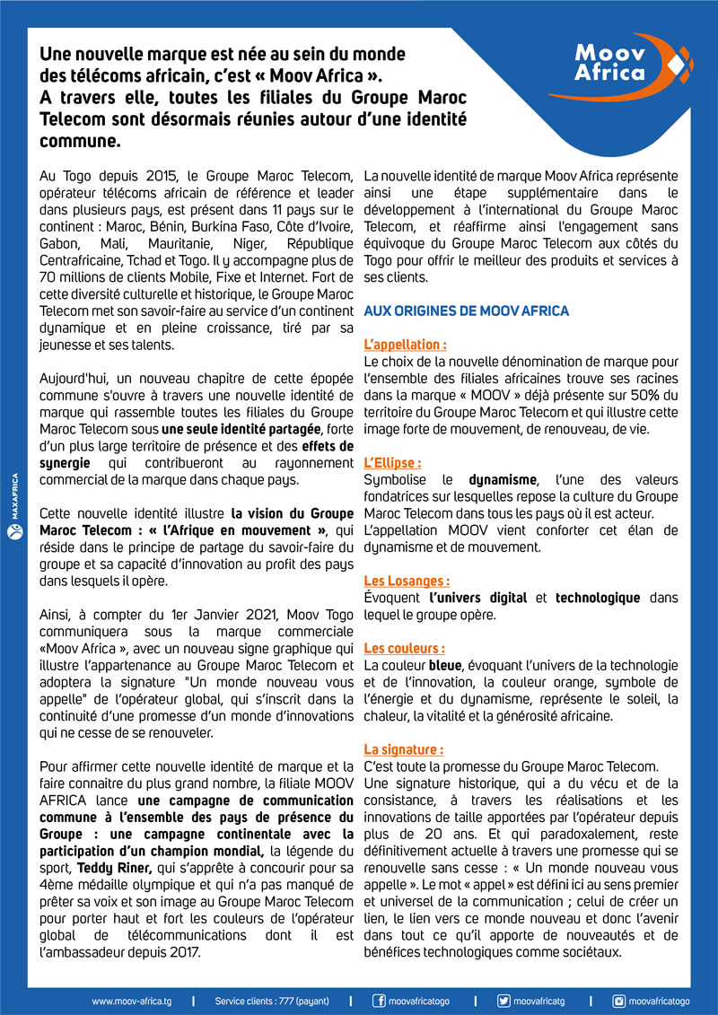 Moov Africa Togo - Télécommunications