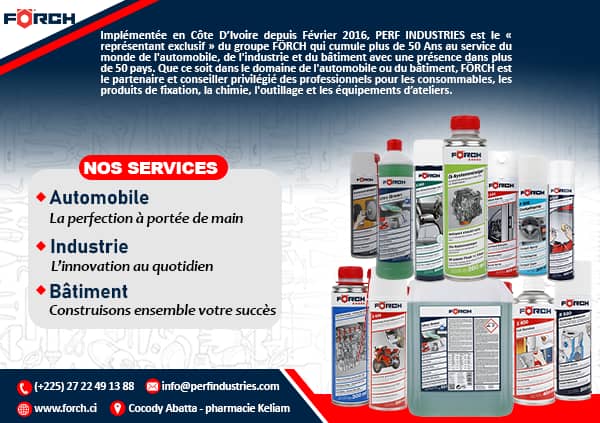 FORCH CÔTE D'IVOIRE - Matériels et équipements industriels