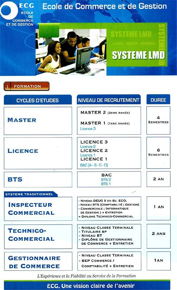 ECG (ECOLE DE COMMERCE ET DE GESTION) Côte d'ivoire: Formation ...
