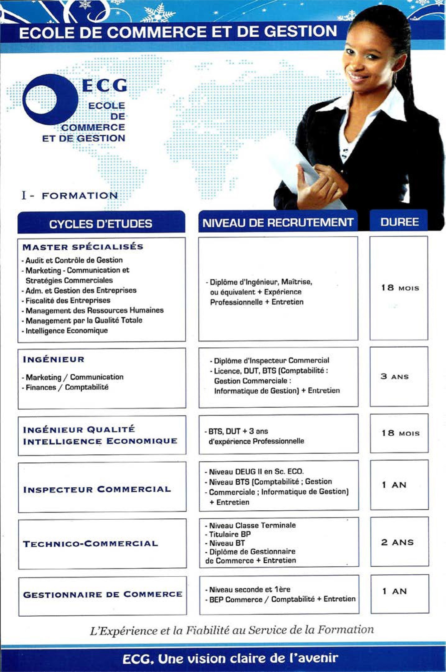 ECG (ECOLE DE COMMERCE ET DE GESTION) Côte d'ivoire: Formation ...